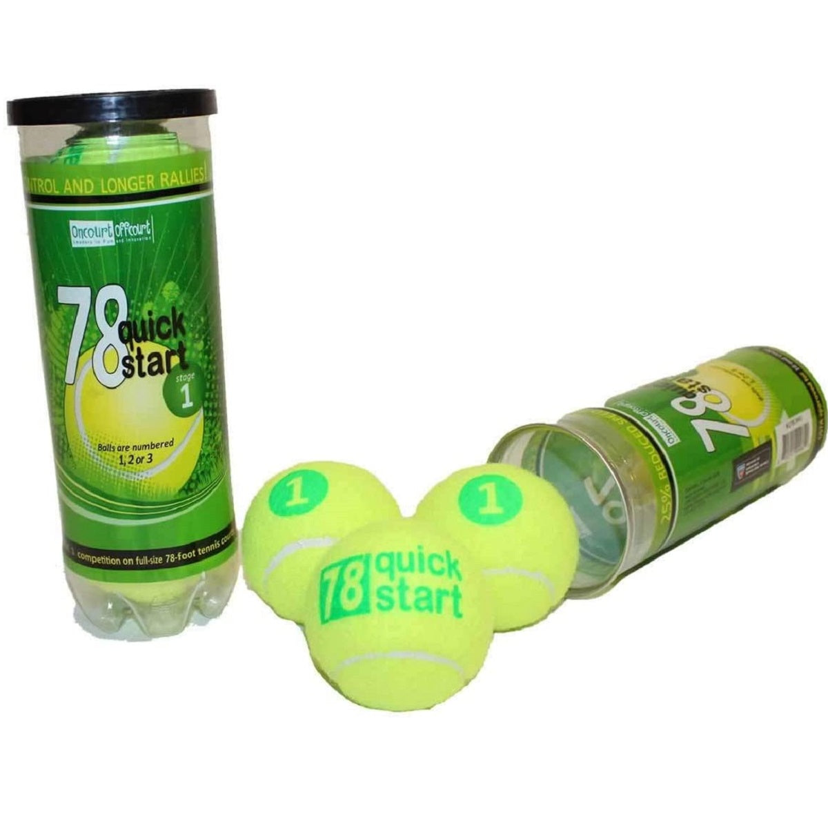"Quick Start 78" Green Dot Tennis Ball Case (72 Balls)